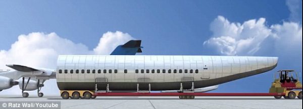 Invented rescue capsule for civil aircraft crew and passengers