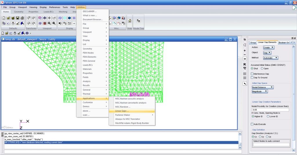 Contact simulation with MSC/Nastran
